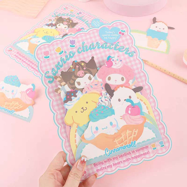 Sanrio Ice Cream Memo Paper Sticky Notes Hello Kitty & Friends ...